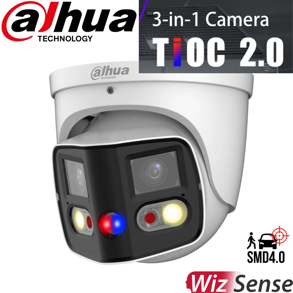 Dahua Security Camera: 2 X 4MP, TIOC 2.0, Turret Fixed Camera - DH-IPC ...