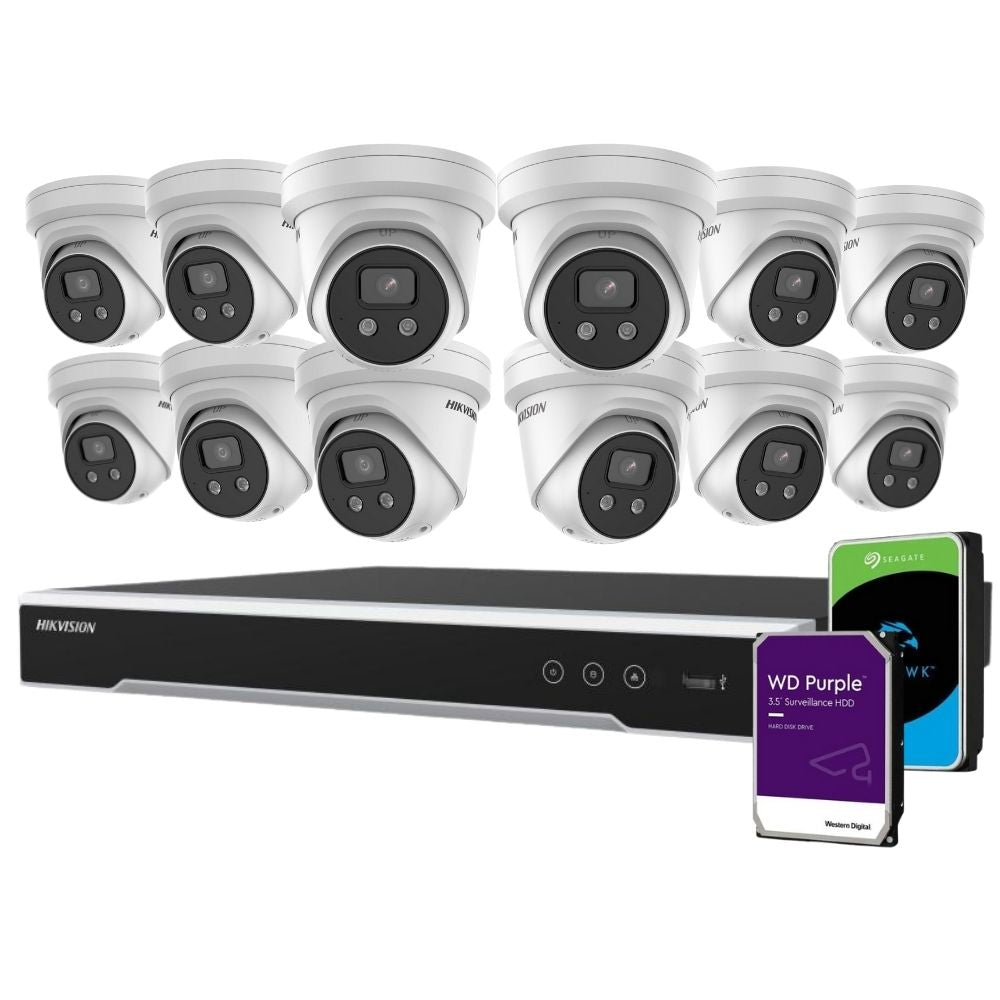 Hikvision Security Kit: 12x 8MP Turret, Acusense, Liveguard, 4CH NVR ...