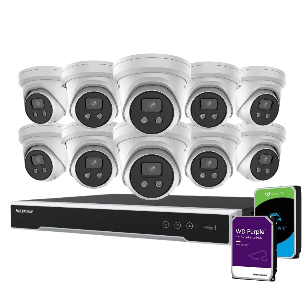 Hikvision Security Kit: 10x 8MP Turret, Acusense, Liveguard, 4CH NVR ...