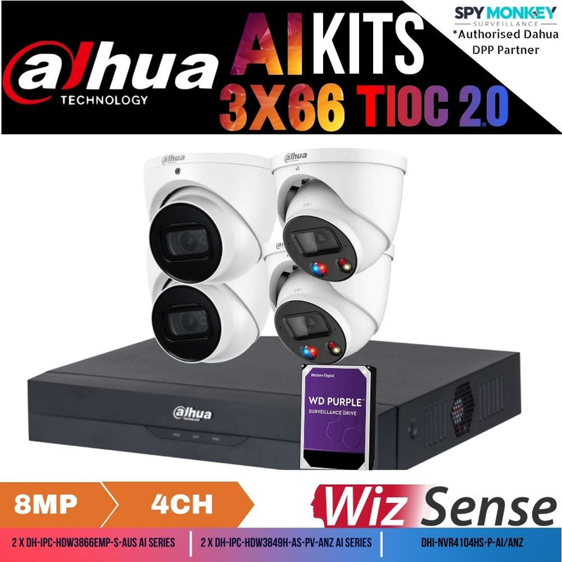 Dahua 8MP TIOC Kits – Spy Monkey Surveillance