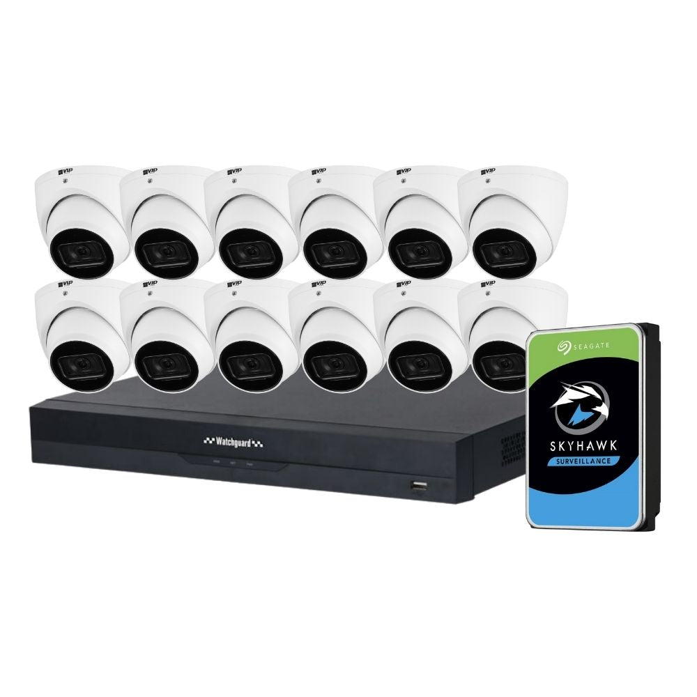 VIP Vision AI Security System: 12x 6MP AI Turret Cams, 16MP WatchGuard ...