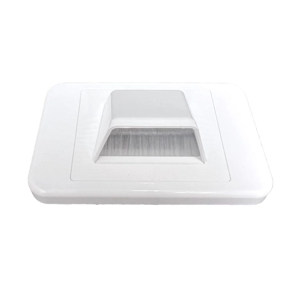 Brush Wall Plate in Wall Cable Entry/Bull Nose Brush Wall 2-in-1 Plate ...
