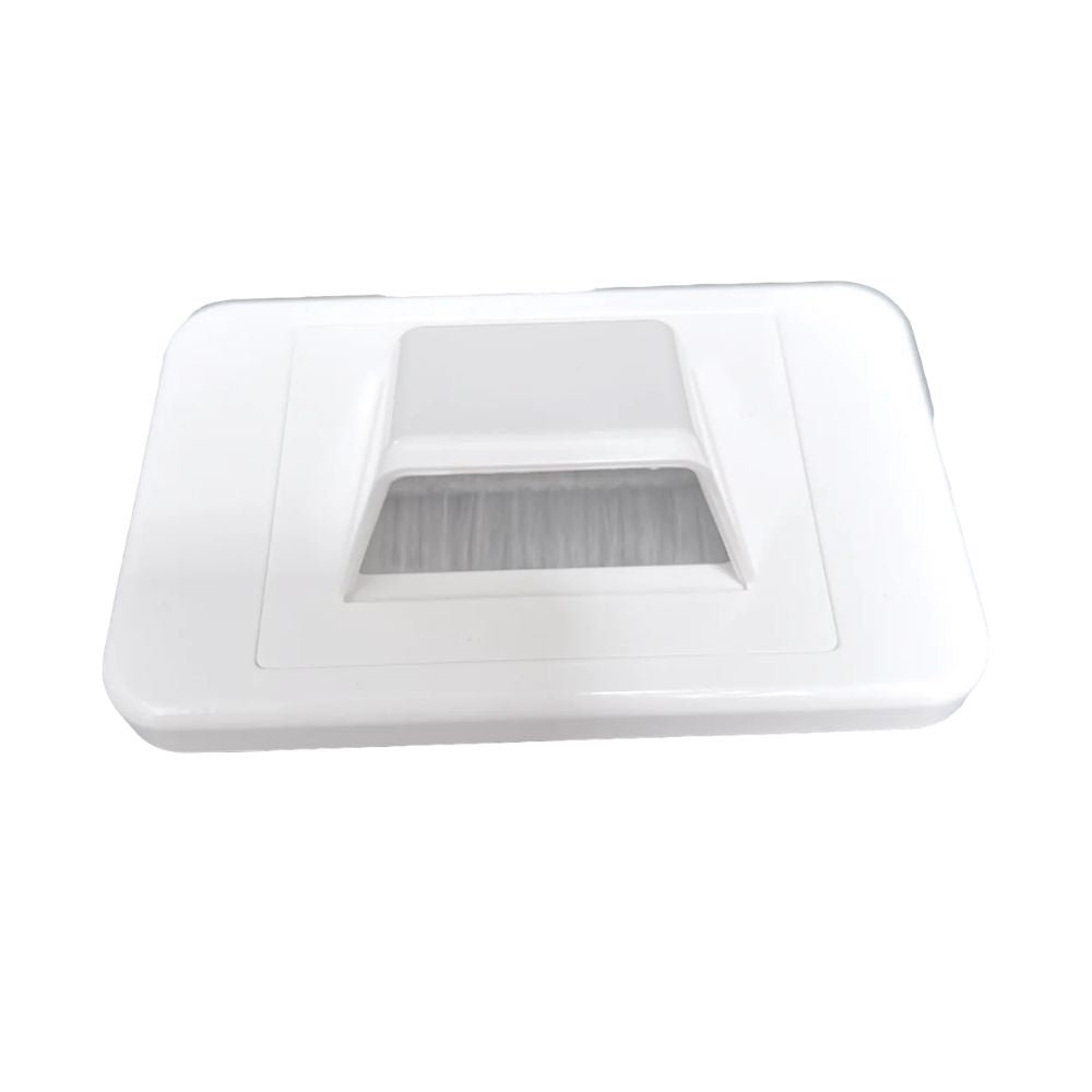 Brush Wall Plate in Wall Cable Entry/Bull Nose Brush Wall 2-in-1 Plate ...