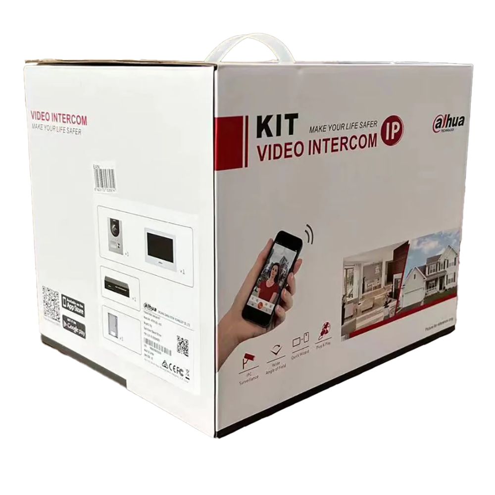 Dahua Intercom Kit: 7" Monitor WHT, 2MP Outdoor Camera, 4 PoE Switch ...