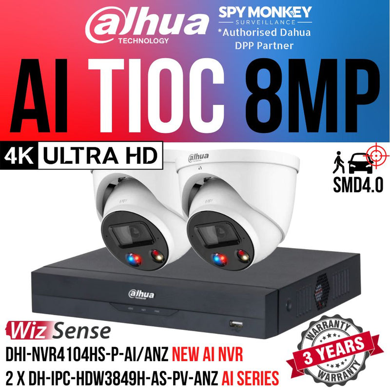Dahua 8MP TIOC Kits – Spy Monkey Surveillance