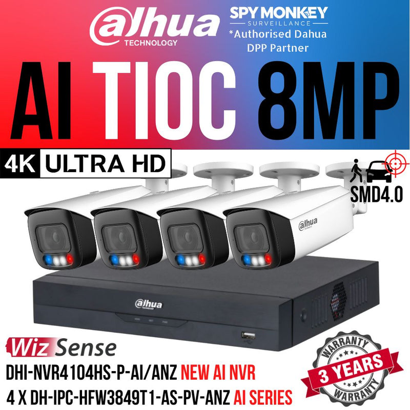 Dahua 8MP TIOC Kits – Spy Monkey Surveillance