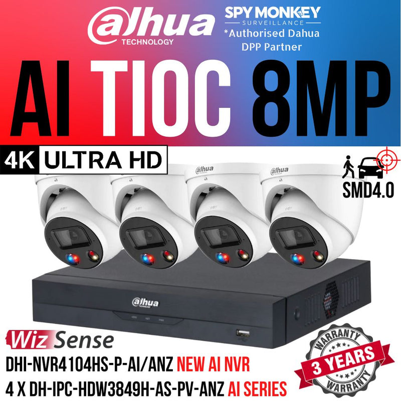 Dahua 8MP TIOC Kits – Spy Monkey Surveillance