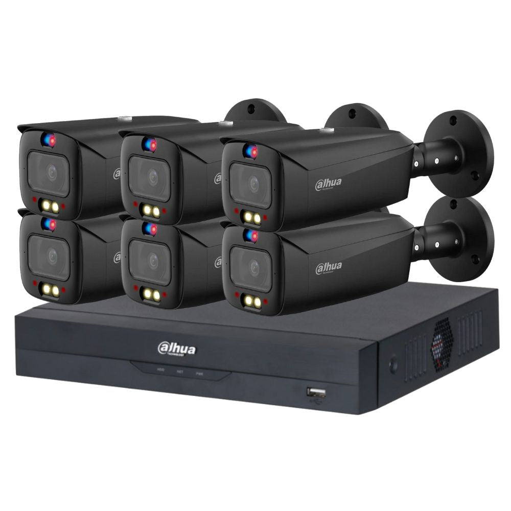 Dahua AI TiOC Security System: 6x 6MP TiOC 2.0 Black Bullets, 8CH 16MP ...