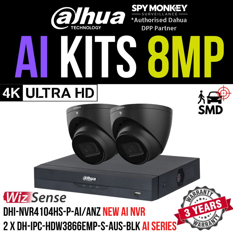 Dahua 8MP (4K Ultra HD) Wizsense AI Kits – Spy Monkey Surveillance